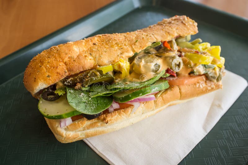 Everything Sub Sandwich stock photo. Image of enormous - 75094938