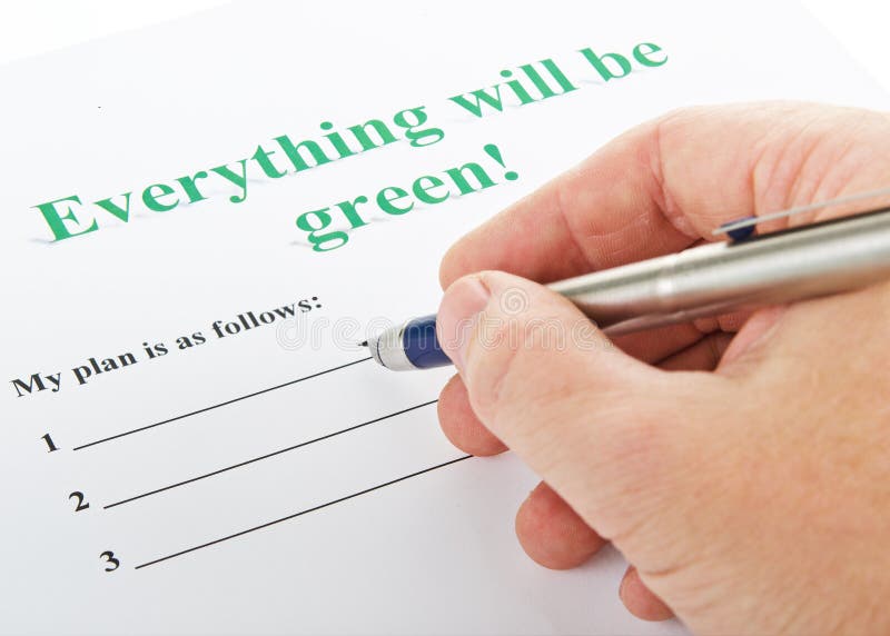 Everything will be green ! stock photo. Image of milestone - 22095900