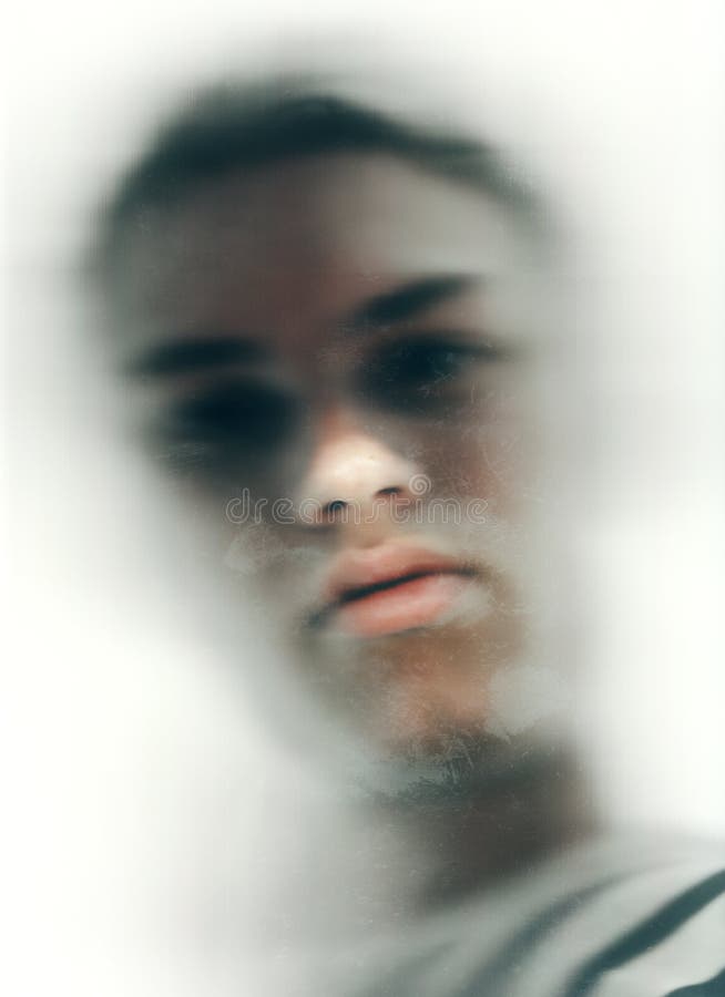 Everythings Blurry. Blurry Low-angle View of a Young Mans Face. Stock ...