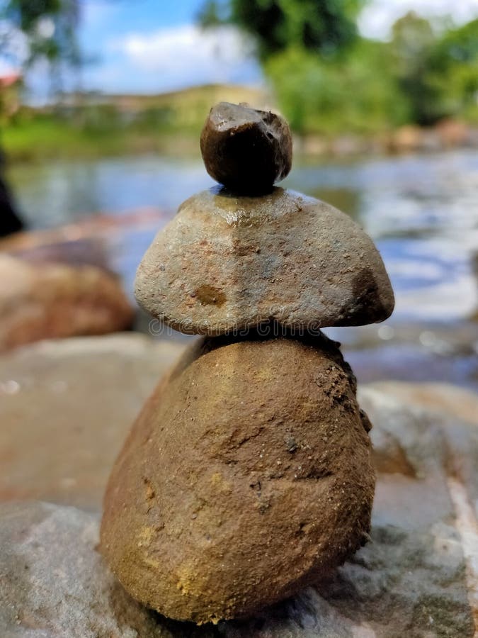 Stack the tiny river stone stock photo. Image of small - 186778650