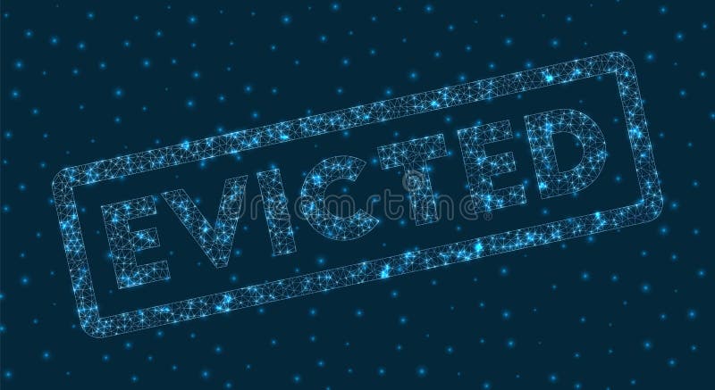 Evicted Word in Digital Style. Stock Vector - Illustration of ...