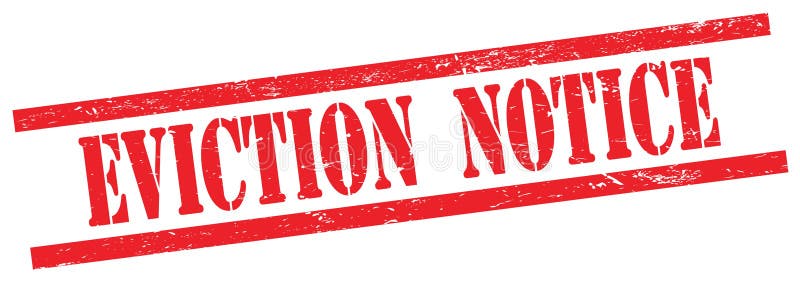 EVICTION NOTICE Text on Red Grungy Rectangle Stamp Stock Image - Image ...