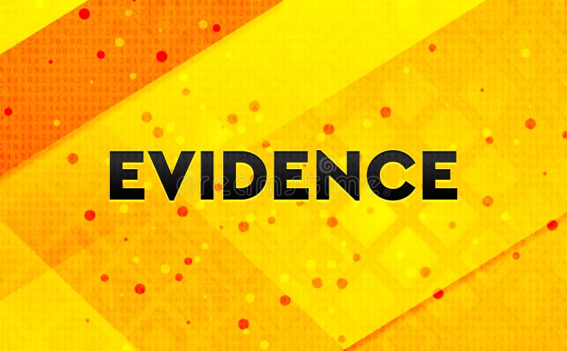 Evidence Abstract Digital Banner Yellow Background Stock Illustration ...