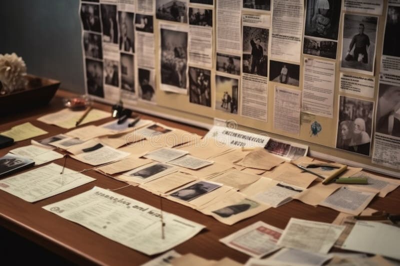 Evidence Board with Information about Crime. Generative AI Stock ...