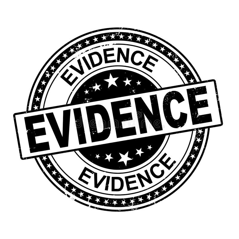 Evidence Grunge Rubber Stamp on White, Vector Illustration Stock Vector ...