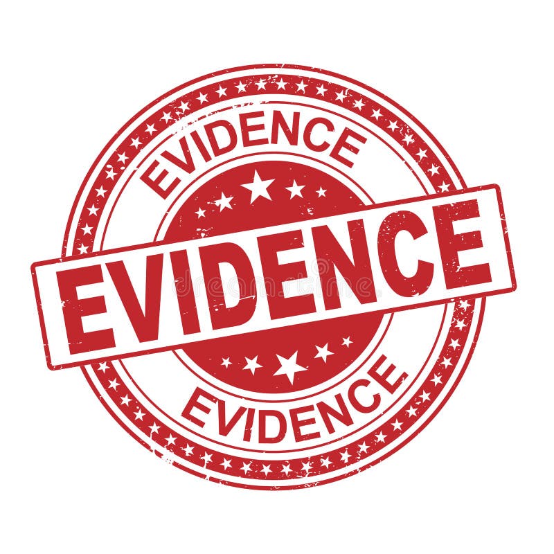 Evidence Grunge Rubber Stamp on White, Vector Illustration Stock Vector ...