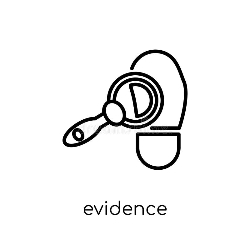 Evidence Linear Icon. Modern Outline Evidence Logo Concept on Wh Stock ...