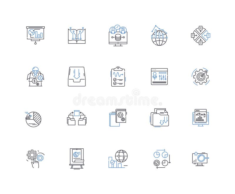 Evidence Line Icons Collection. Proof, Testimony, Exhibit, Substantiate ...