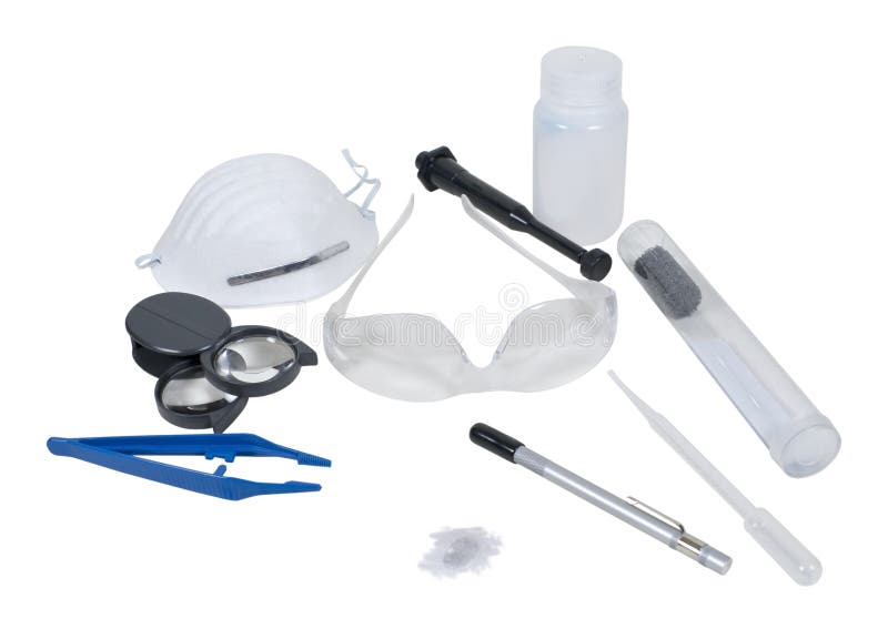 Evidence Retrieval Kit stock image. Image of mask, pipit - 20351475