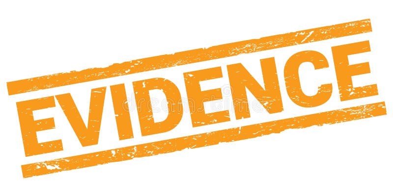 EVIDENCE Text on Orange Rectangle Stamp Sign Stock Illustration ...