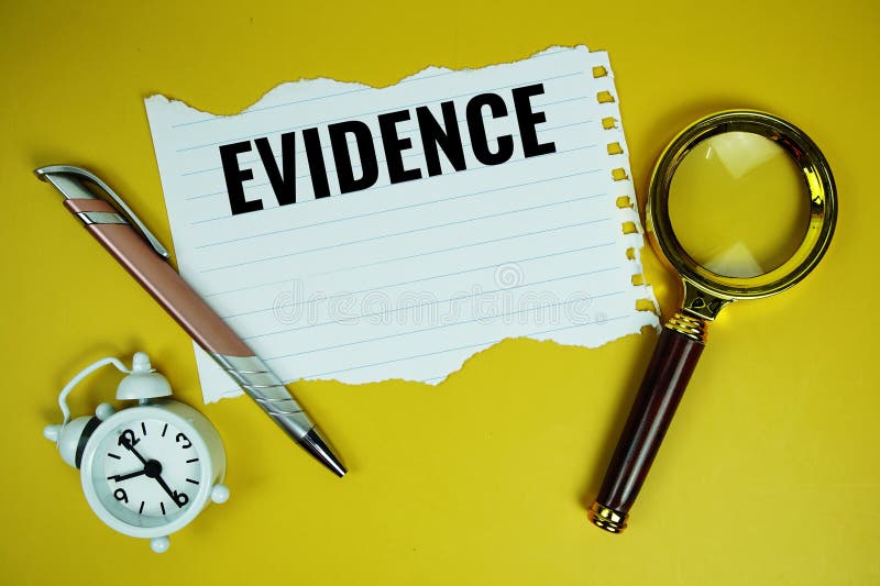 Evidence Text Concept Button on Keyboard for Presentations and Reports ...