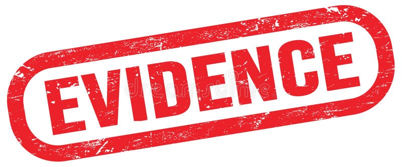 EVIDENCE, Text Written on Red Stamp Sign Stock Illustration ...