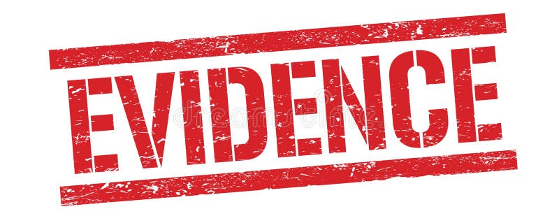 EVIDENCE Text on Red Vintage Lines Stamp Stock Illustration ...