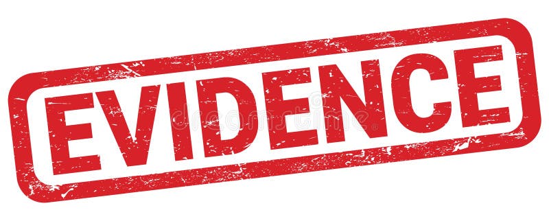 EVIDENCE Text Written on Red Rectangle Stamp Stock Illustration ...