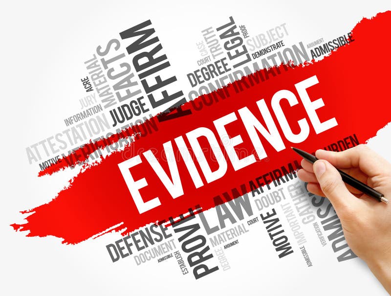 Evidence Word Cloud Collage, Social Concept Stock Image - Image of ...