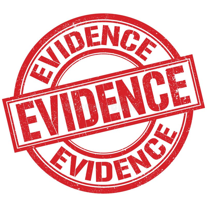 EVIDENCE Written Word on Red Stamp Sign Stock Illustration ...