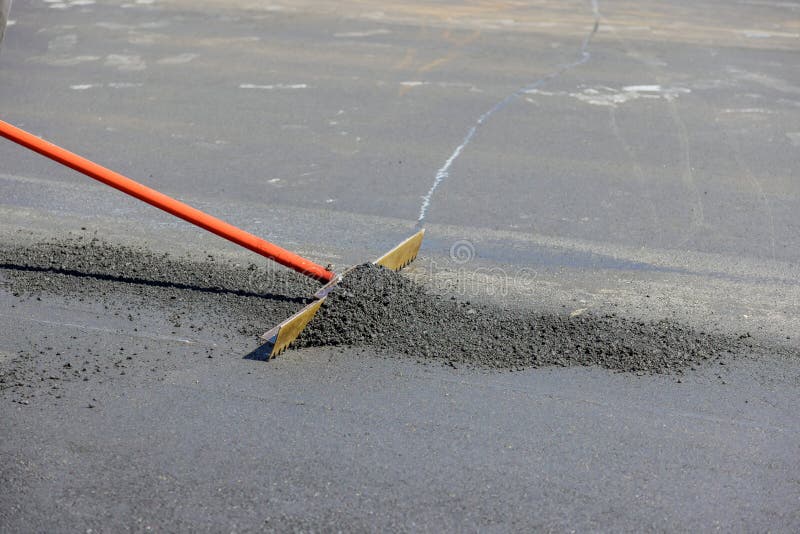 It is Evident that a Construction Worker is in the Process of Laying ...