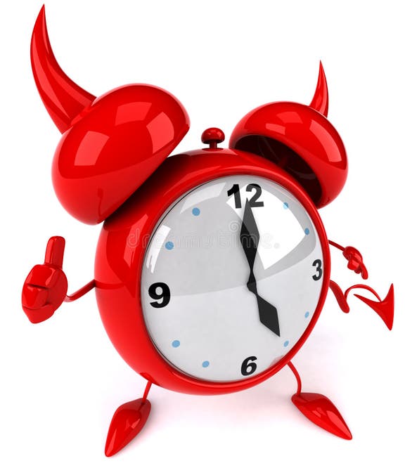 Evil alarm clock stock illustration. Illustration of danger - 18436257