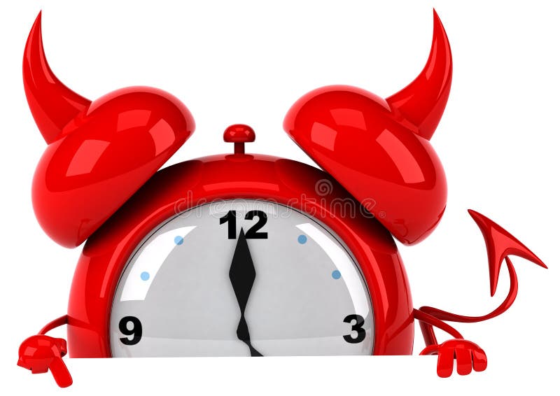 Evil alarm clock stock illustration. Illustration of alarm - 2035096