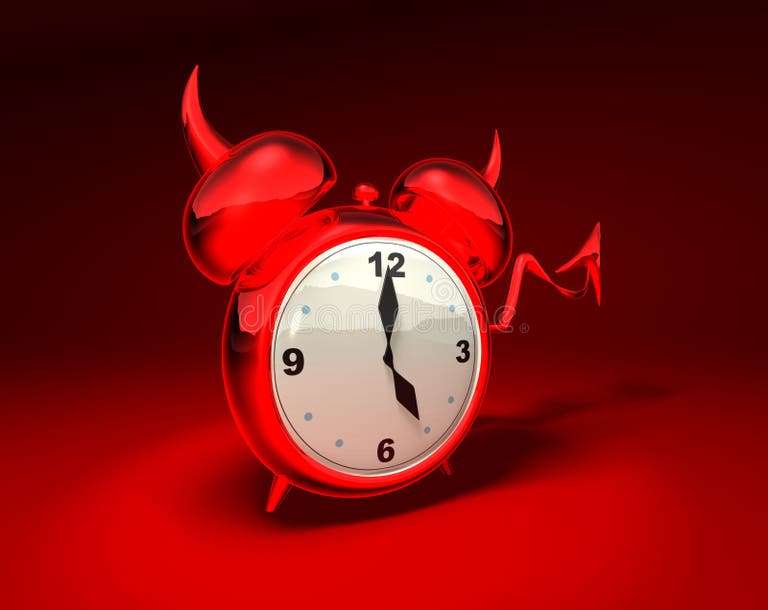 Evil alarm clock stock illustration. Illustration of evil - 2035094