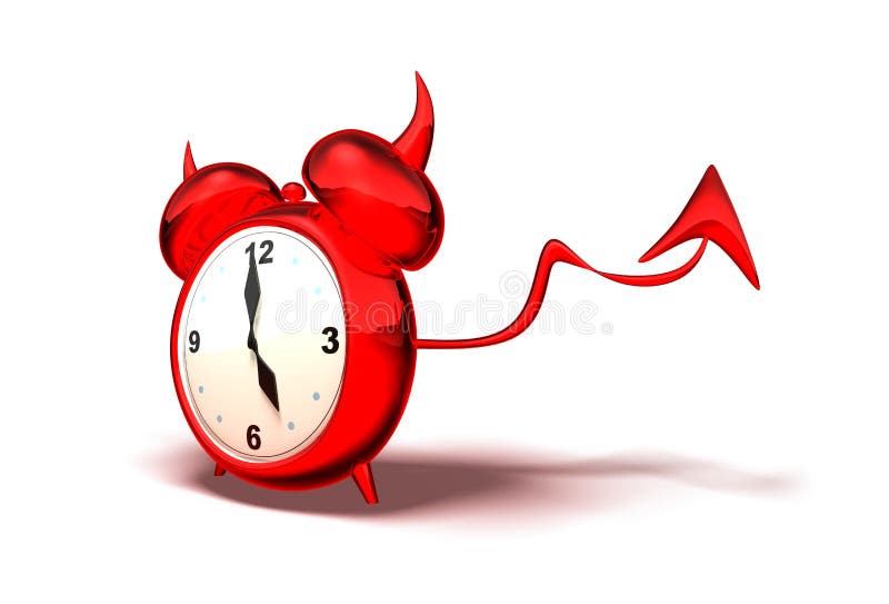 Evil alarm clock stock image. Image of chromium, minute - 2035101