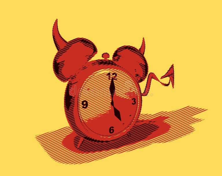 Devil Alarm Clock Stock Illustrations – 40 Devil Alarm Clock Stock ...