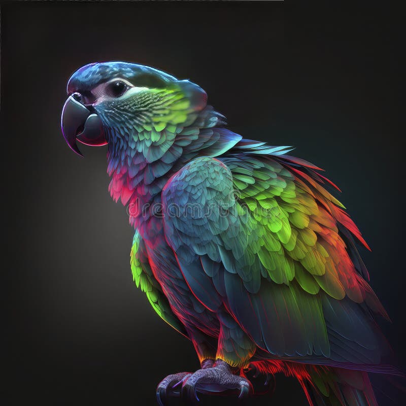 Evil Angry Bird in Red Flame. Ai Generated Stock Illustration ...