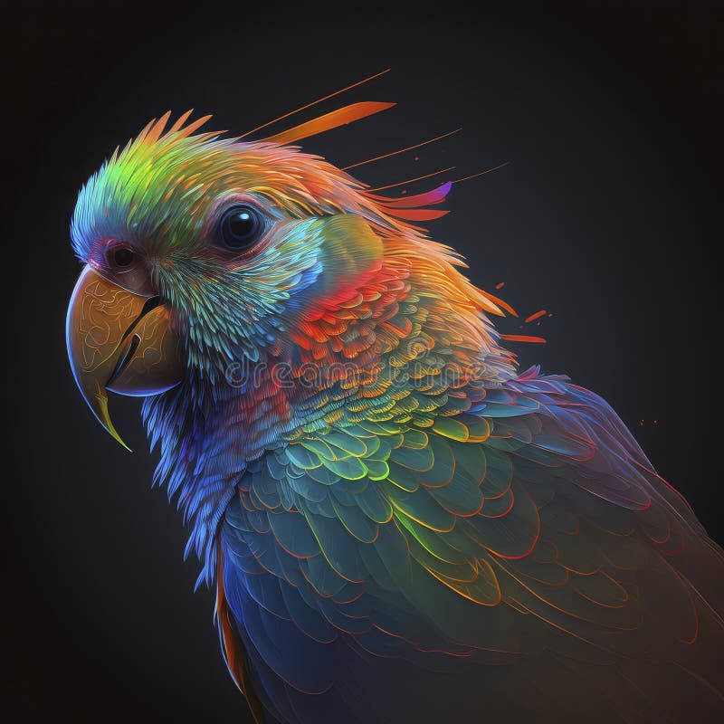 Evil Angry Bird in Red Flame. Ai Generated Stock Illustration ...