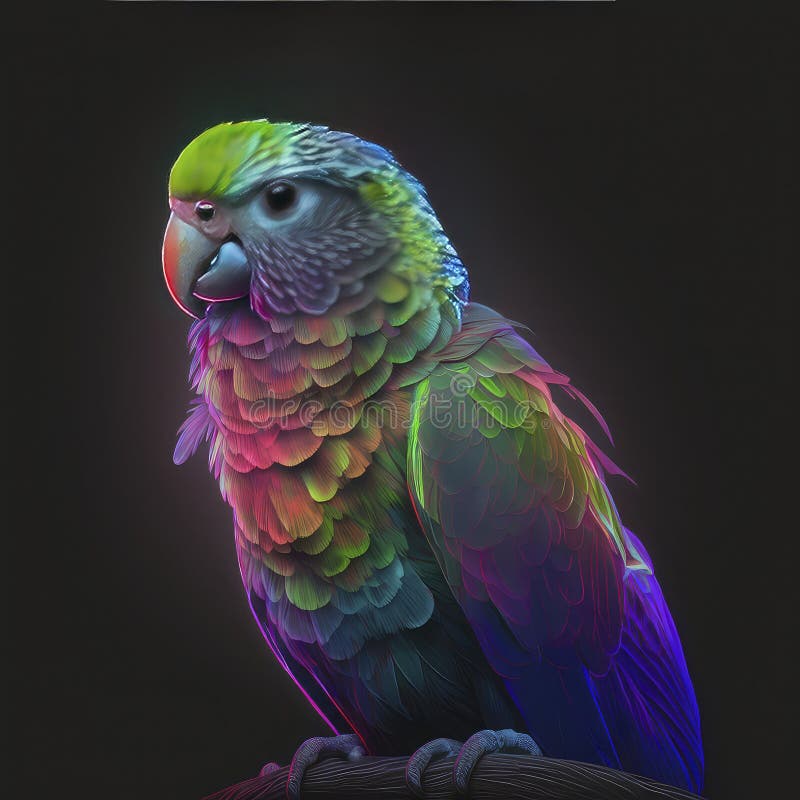 Evil Angry Bird in Red Flame. Ai Generated Stock Illustration ...