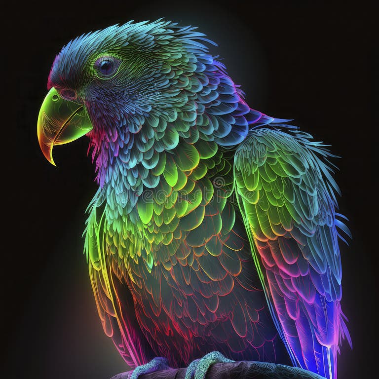 Evil Angry Bird in Red Flame. Ai Generated Stock Illustration ...