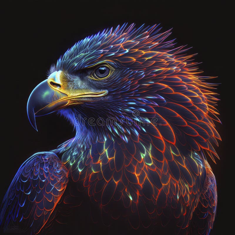 Evil Angry Bird in Red Flame. Ai Generated Stock Illustration ...