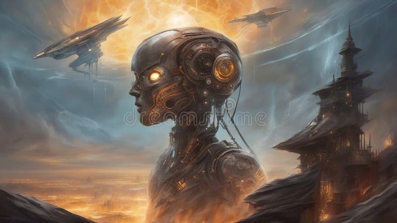 Evil Artificial Intelligence AI Concept Stock Illustration ...