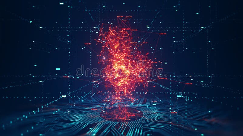 Evil Artificial Intelligence AI Concept Stock Illustration ...