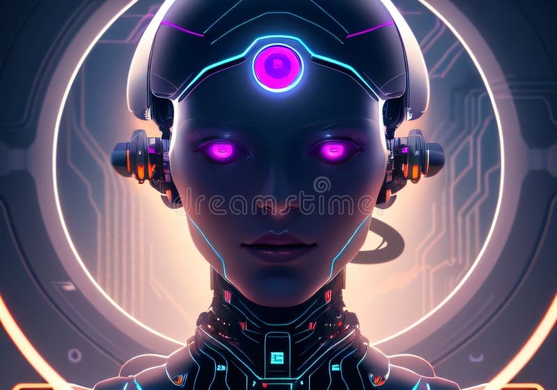 Evil Artificial Intelligence Stock Illustration - Illustration of ...