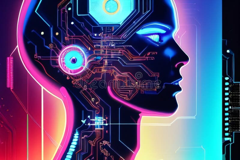 Evil Artificial Intelligence Stock Illustration - Illustration of ...