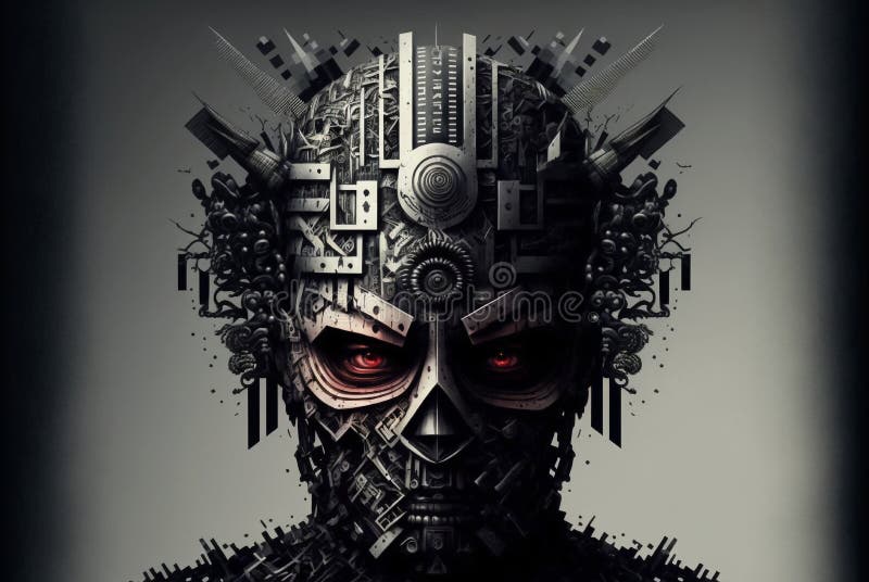 Evil Artificial Intelligence, Robot Metallic Figure, Science Fiction ...