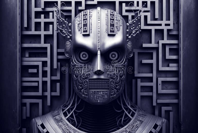 Evil Artificial Intelligence, Robot Metallic Figure, Science Fiction ...