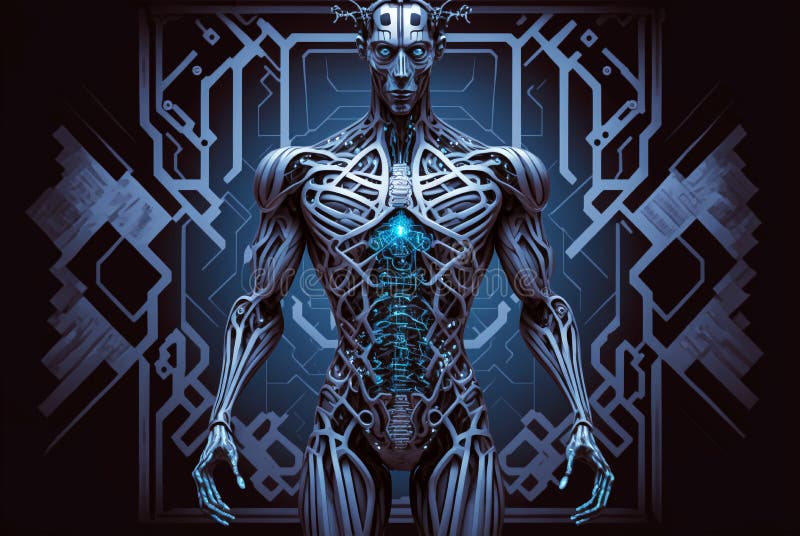 Evil Artificial Intelligence, Robot Metallic Figure, Science Fiction ...