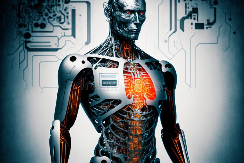 Evil Artificial Intelligence, Robot Metallic Figure, Science Fiction ...