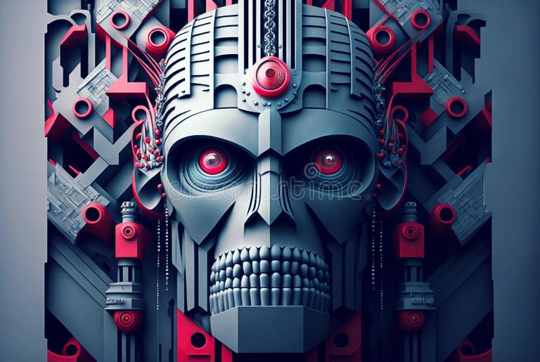 Evil Artificial Intelligence, Robot Metallic Figure, Science Fiction ...