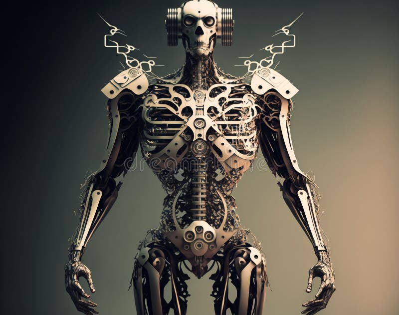 Evil Artificial Intelligence, Robot Metallic Figure, Science Fiction ...