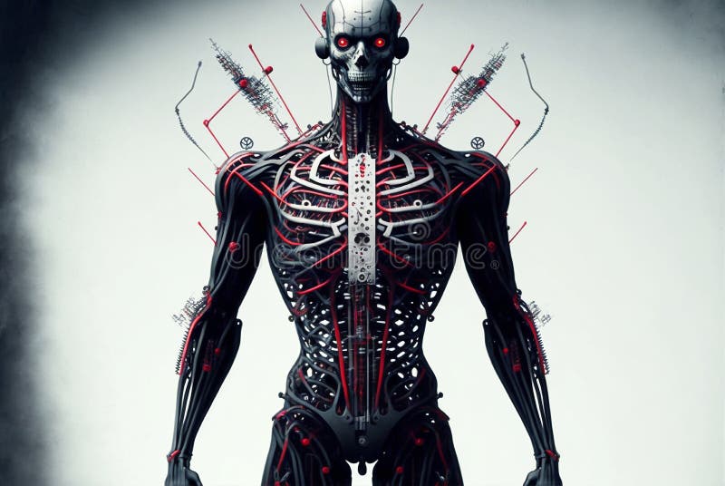 Evil Artificial Intelligence, Robot Metallic Figure, Science Fiction ...