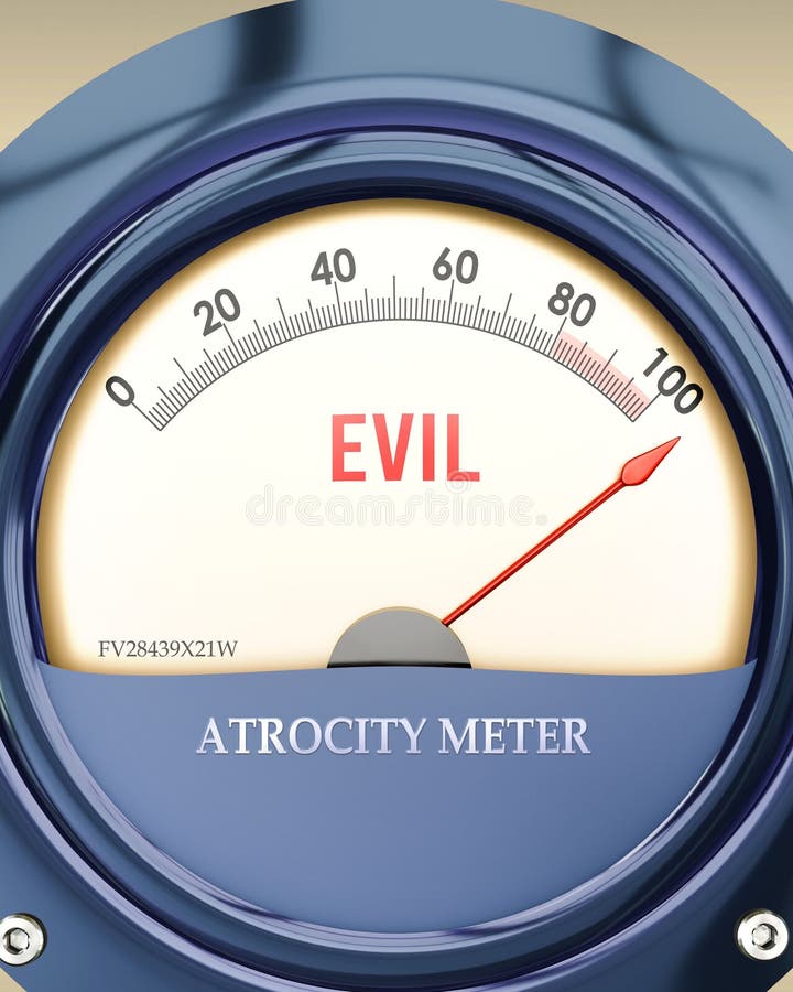 Evil and Atrocity Meter that is Hitting a Full Scale, Showing a Very ...