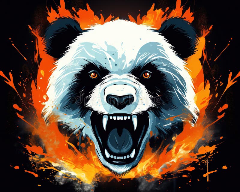Evil Bad Panda on Fire Hungry Evil Bad Panda on Fire Bad Panda Fire ...