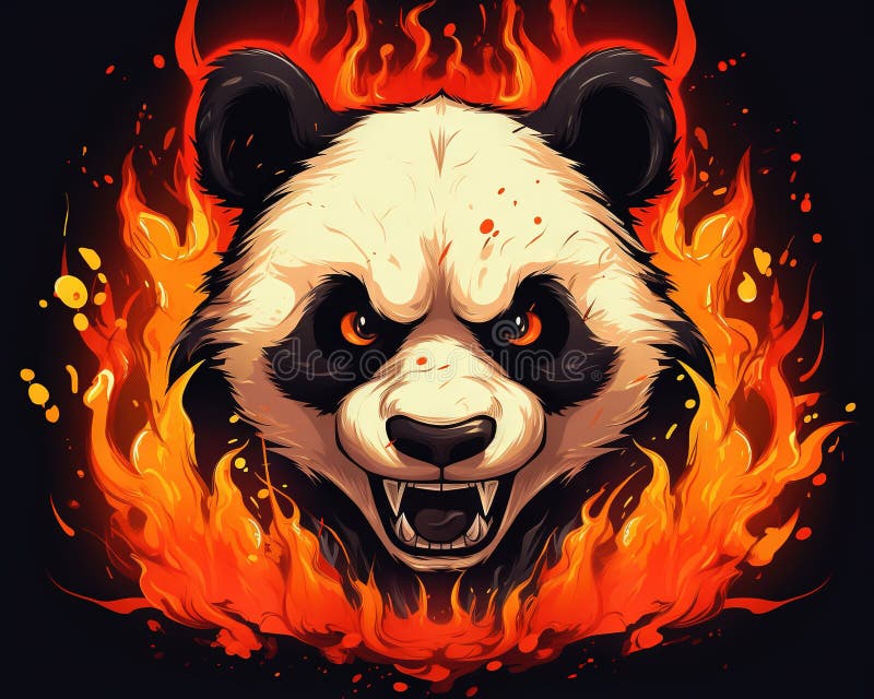 Evil Bad Panda on Fire Hungry Evil Bad Panda on Fire Bad Panda Fire ...