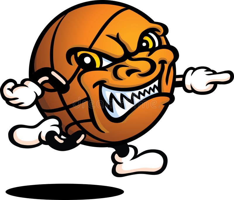 Evil basketball guy stock vector. Illustration of hands - 18791546