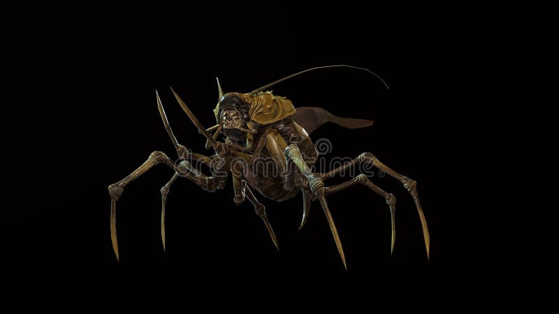 The evil bug 3d render stock illustration. Illustration of black ...