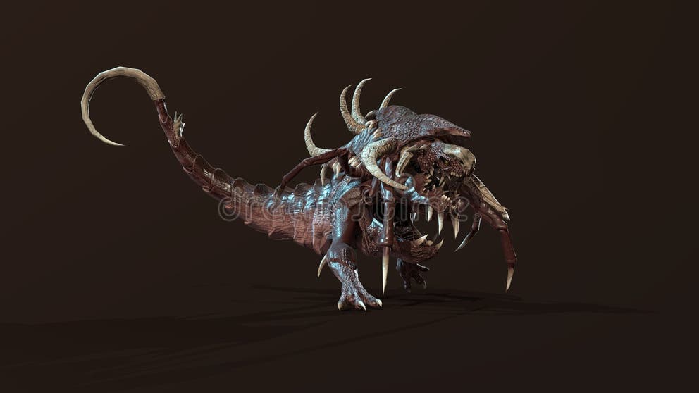 The evil bug 3d render stock illustration. Illustration of claws ...