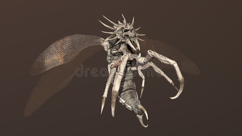The evil bug 3d render stock illustration. Illustration of claws ...