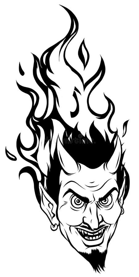 Evil Burning Halloween Symbol. Illustration Vector Image Stock Vector ...